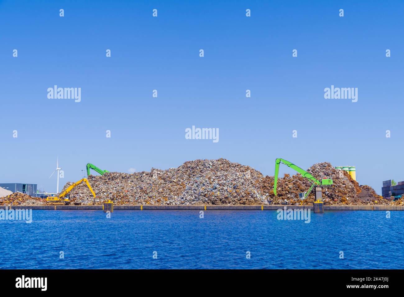 metal scap yard in the amsterdam harbor area Stock Photo - Alamy