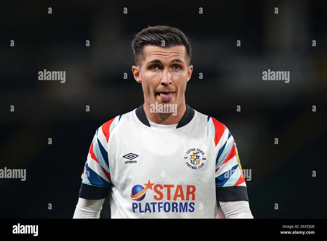 Luton Town's Dan Potts during the Sky Bet Championship match at MKM ...
