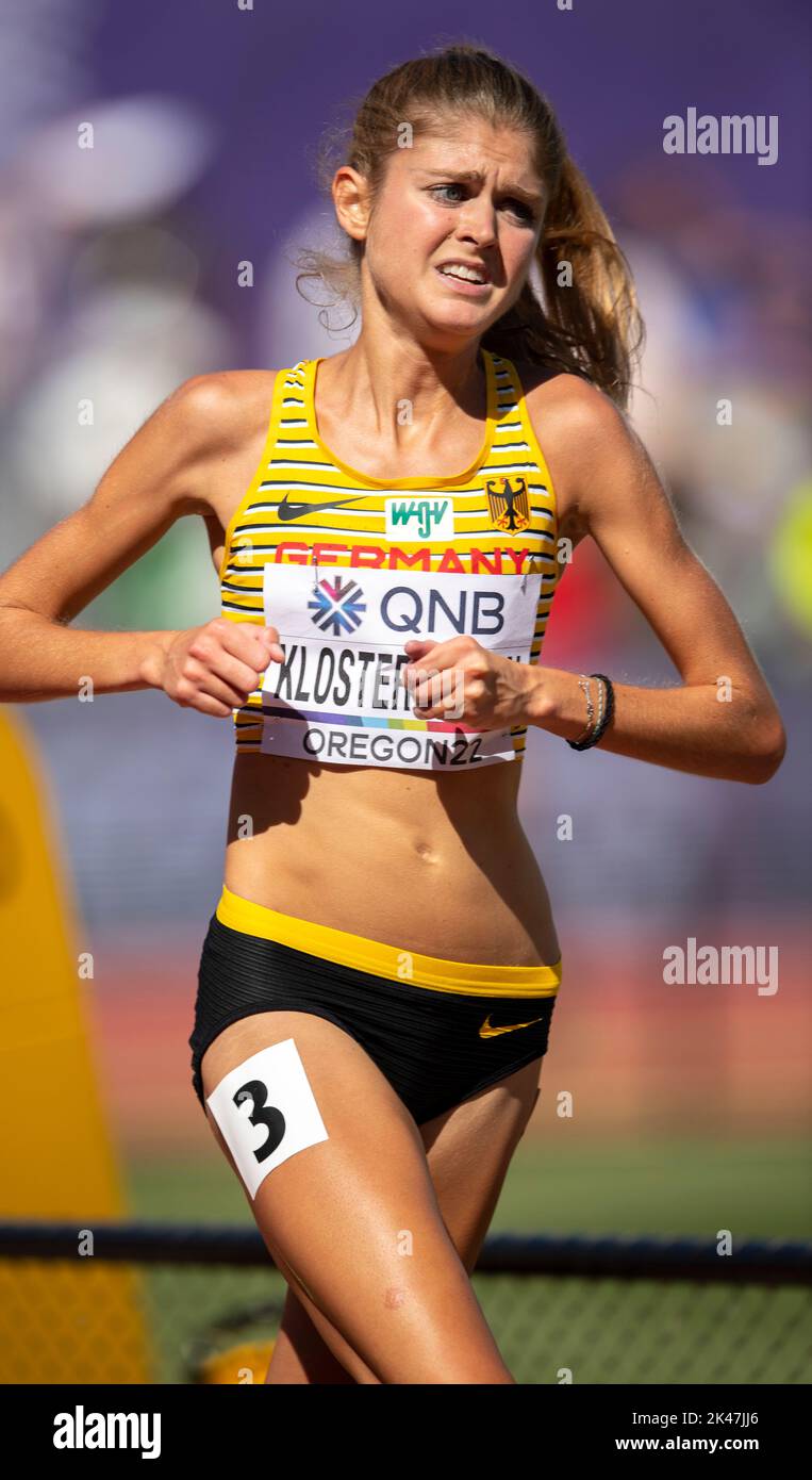 Konstanze Klosterhalfen of Germany competing in the women’s 5000m heats ...