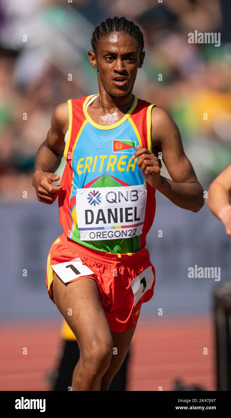 Rahel Daniel of Eritrea competing in the women’s 5000m heats at the ...