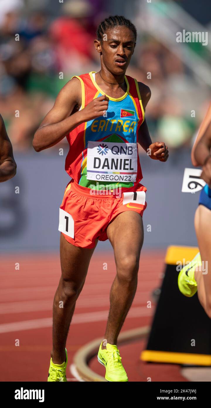 Rahel Daniel of Eritrea competing in the women’s 5000m heats at the ...