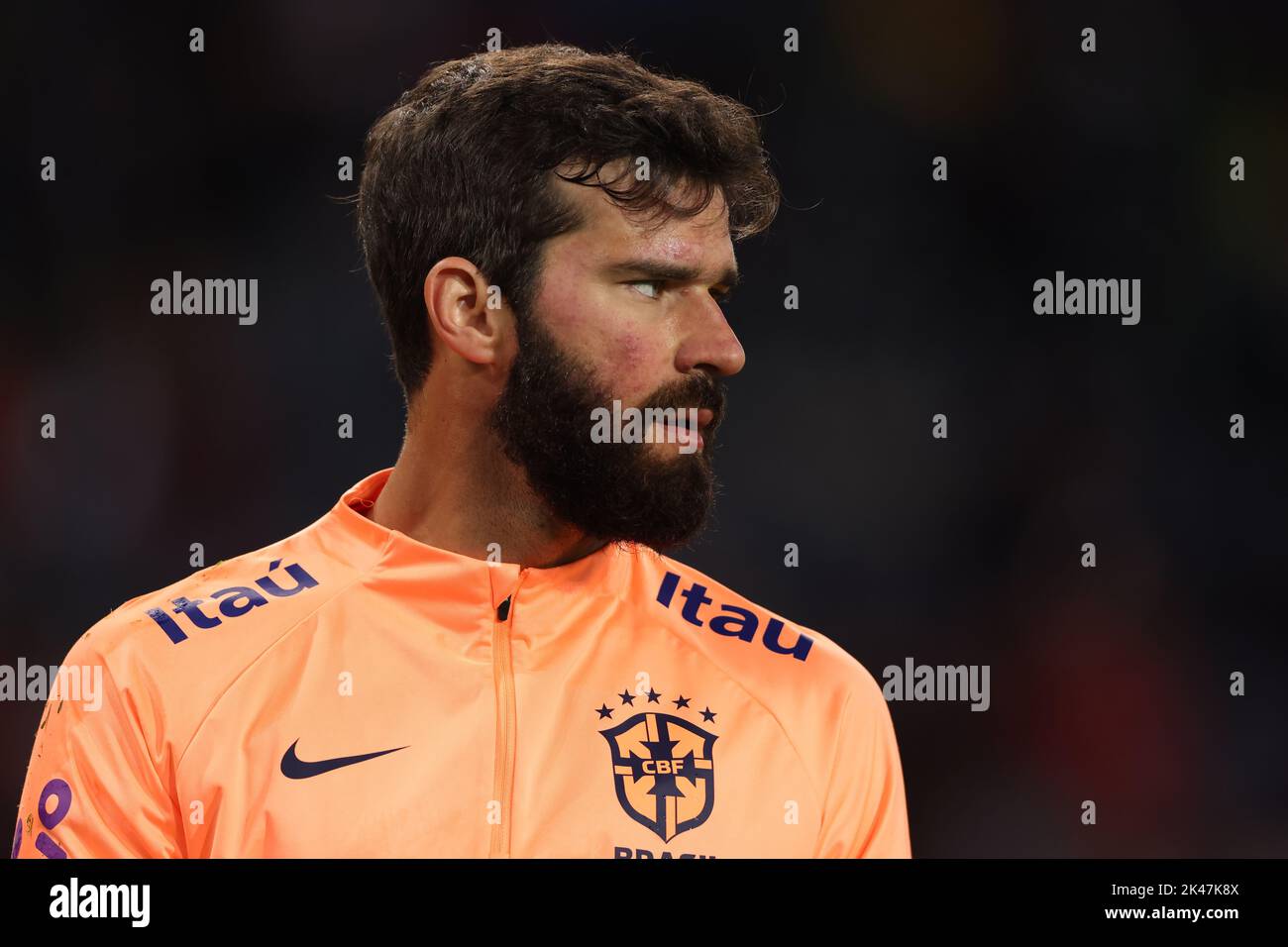 Paris, France, 27th September 2022. Alisson of Brazil looks on during ...