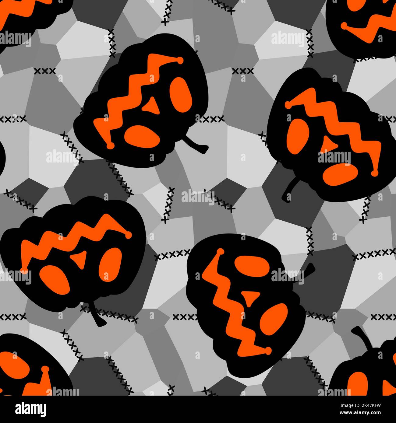 Halloween seamless pumpkins pattern for fabrics and wrapping paper and ...