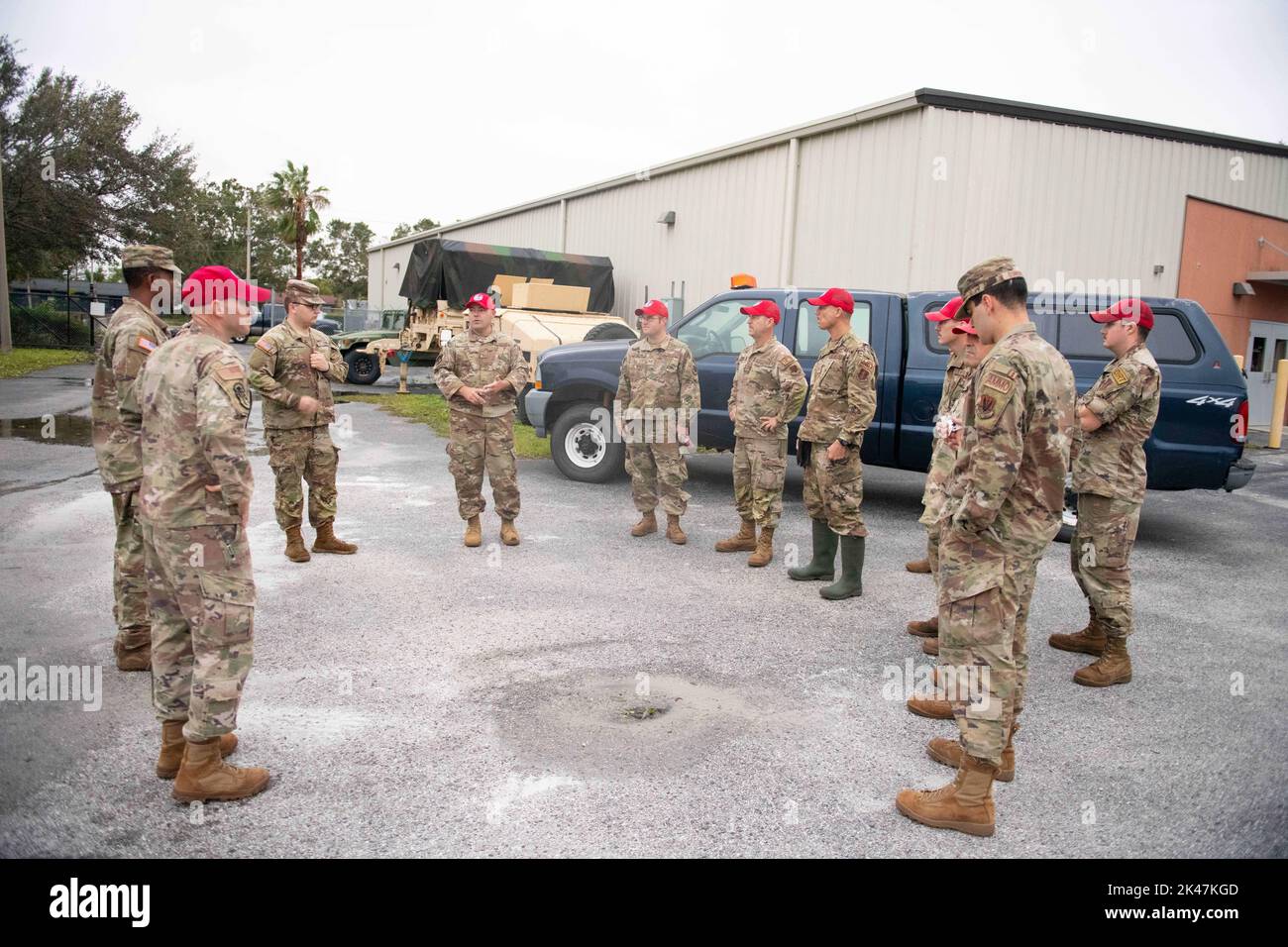 The 202nd RED HORSE Squadron prepare and depart from 3-265 ADA Regiment ...