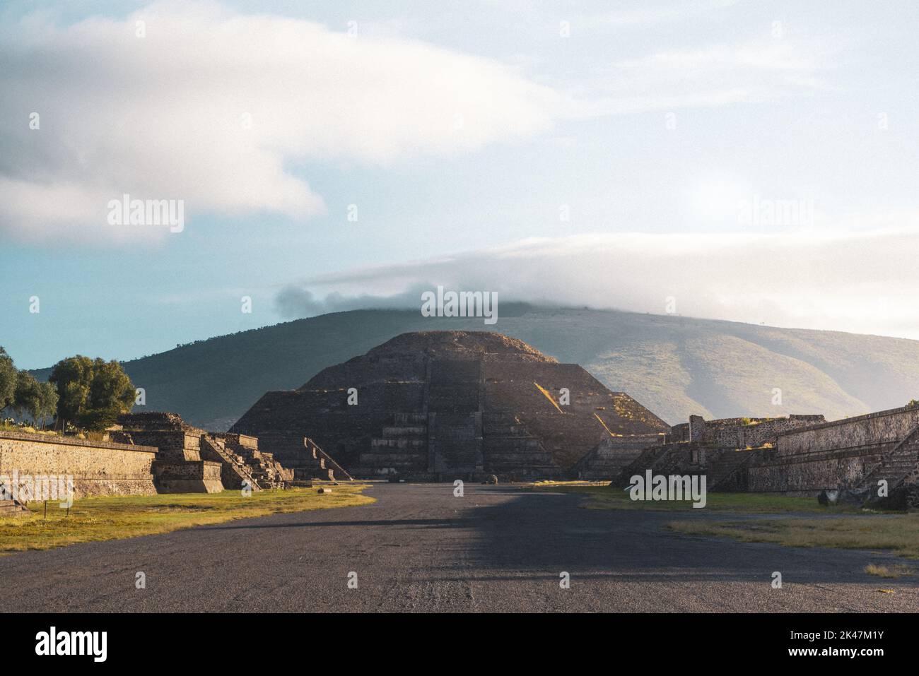 sunrise and tourism in the pyramids of teotihuacan full of culture and ...