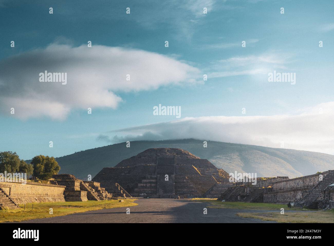 sunrise and tourism in the pyramids of teotihuacan full of culture and ...