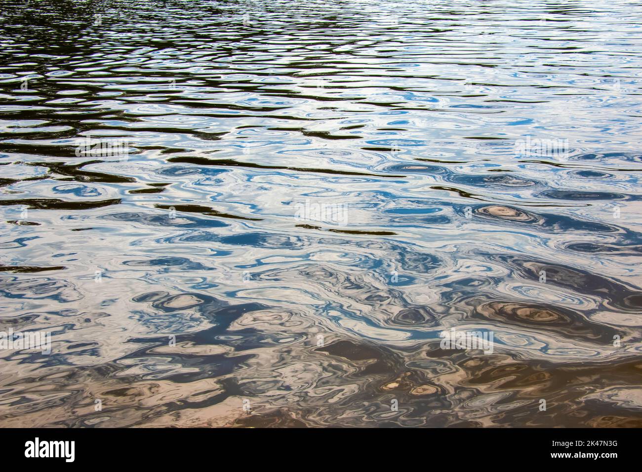 Water ripple texture background. Wavy water surface during sunset ...