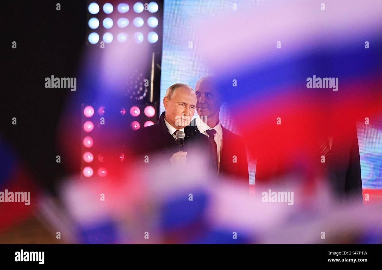 Moscow, Russia. 30th Sep, 2022. Russian President Vladimir Putin ...