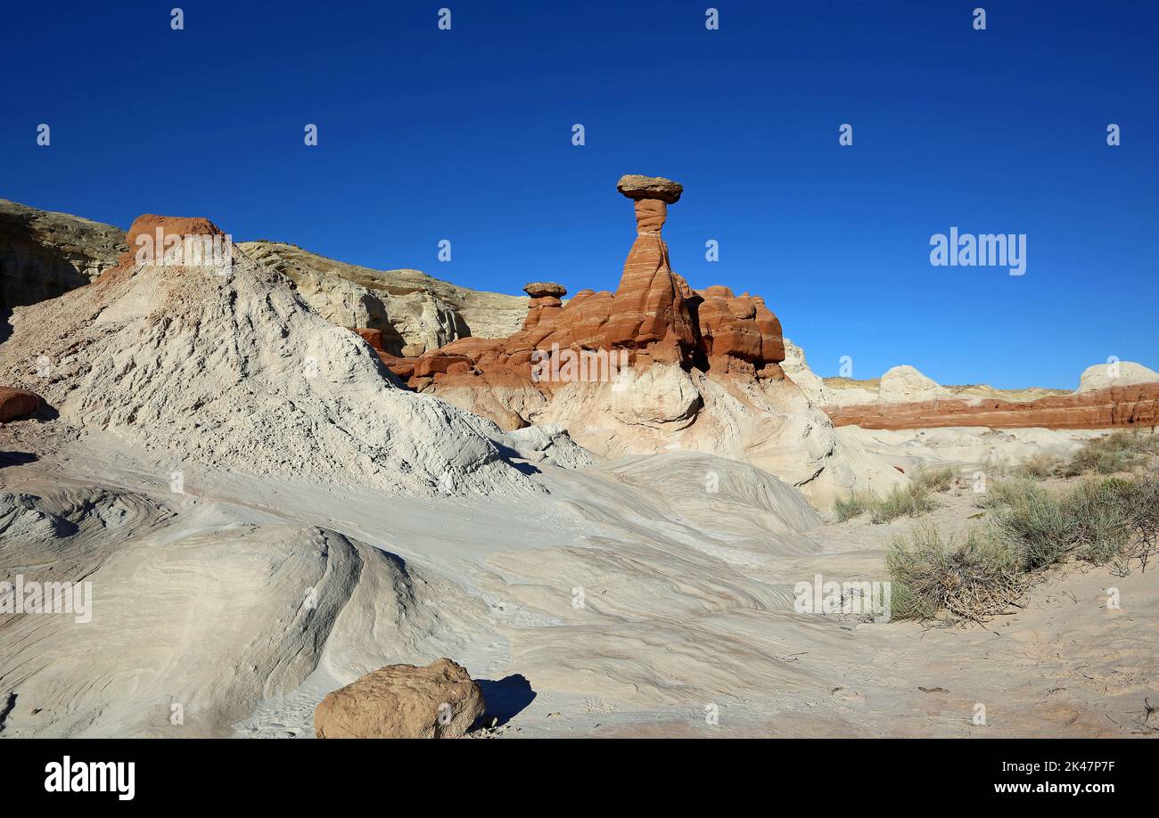 The desert and red toadstool - Grand Staircase Escalante National ...