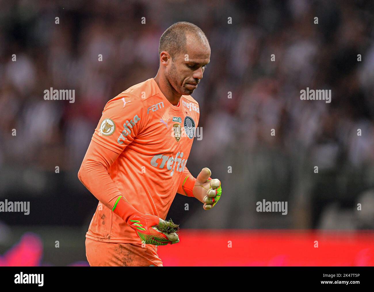 Marcelo Lomba do Palmeiras, durante a partida entre Atlético Mineiro e ...
