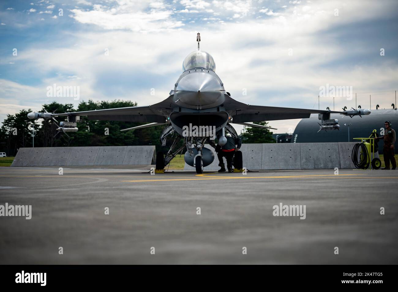 A U.S. Air Force F-16 Fighting Falcon assigned to the 13th Fighter ...