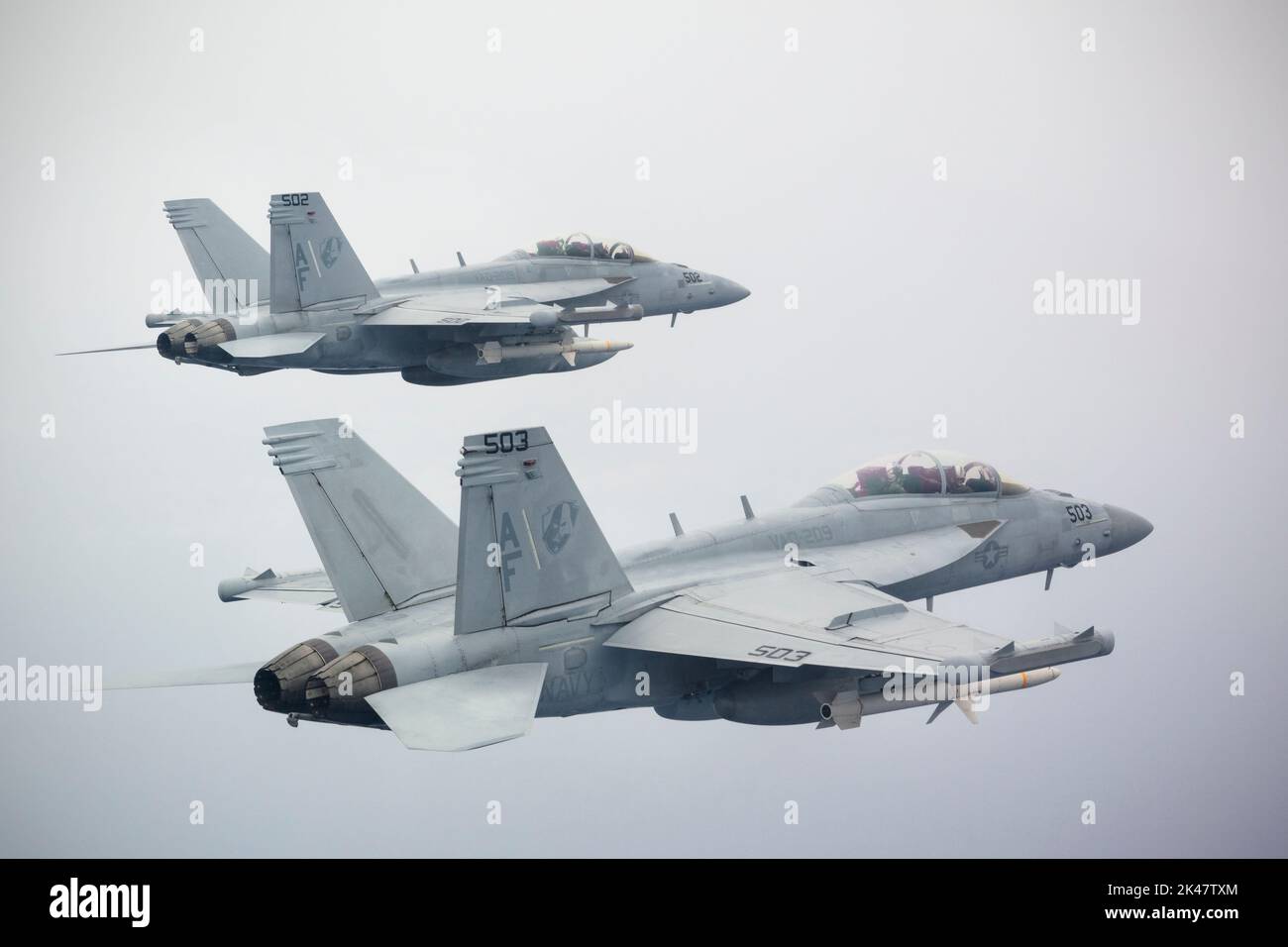 MARIANA ISLANDS RANGE COMPLEX, Guam (Aug. 30, 2022) EA-18G Growlers ...