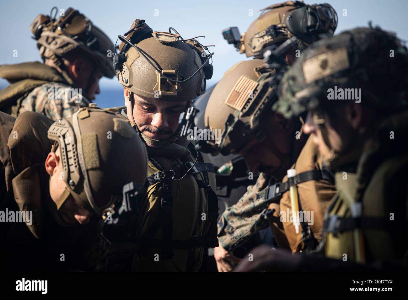 U.S. Marines with Battalion Landing Team 2/5, 31st Marine Expeditionary ...