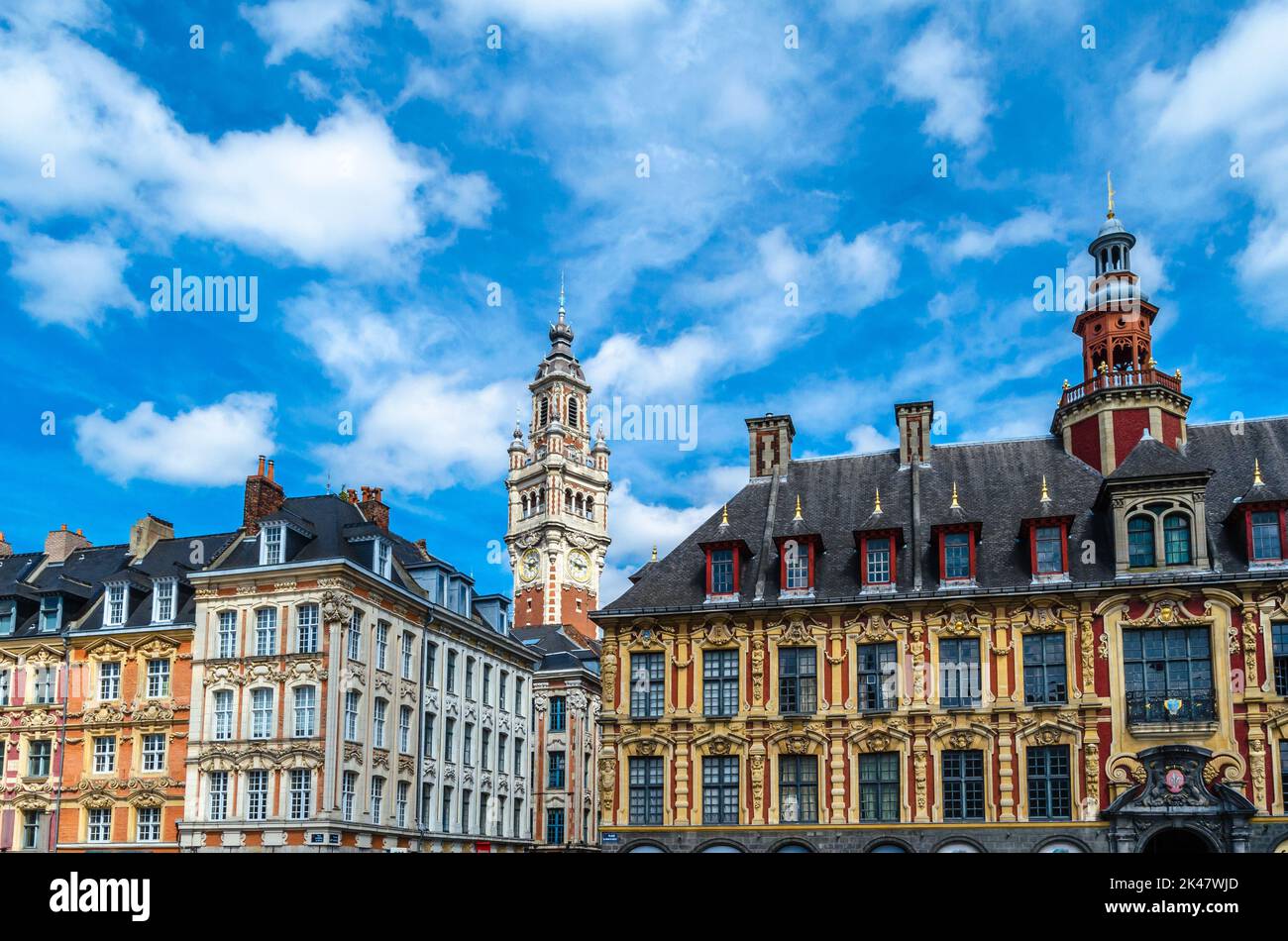 Urban landscape, architecture in the city of Lille, northern France ...