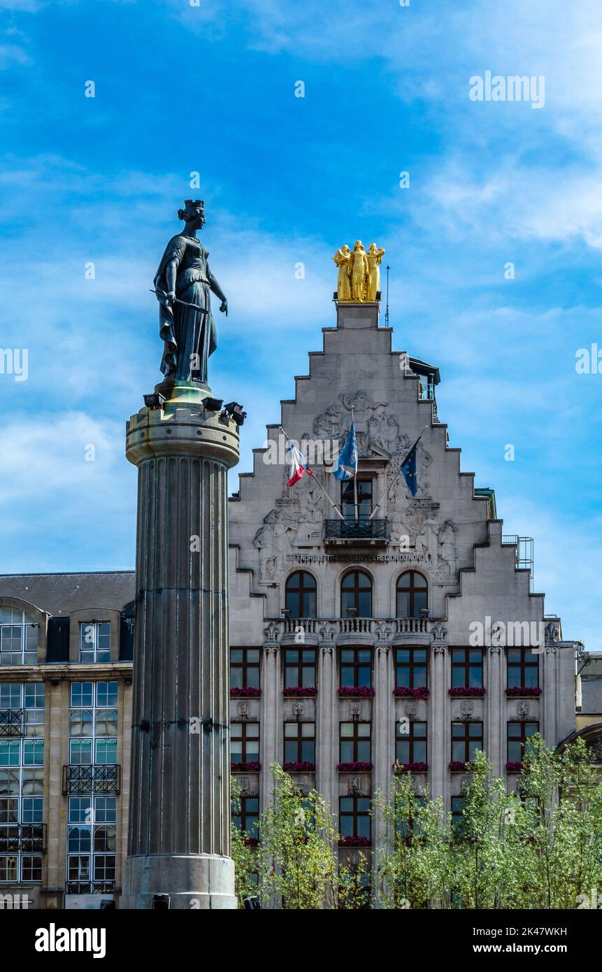 Urban landscape, architecture in the city of Lille, northern France ...