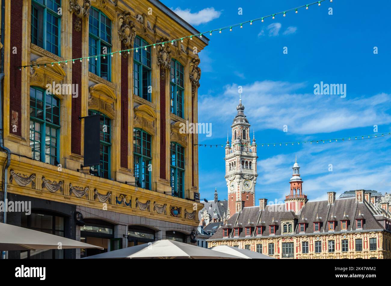 Urban landscape, architecture in the city of Lille, northern France ...