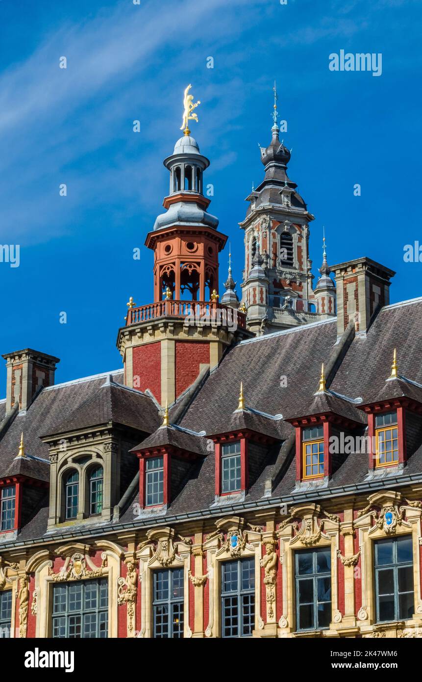 Urban landscape, architecture in the city of Lille, northern France ...