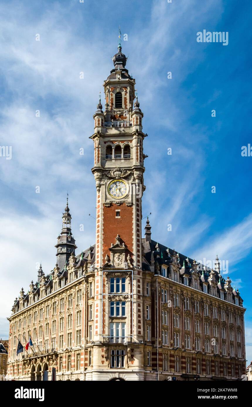 Urban landscape, architecture in the city of Lille, northern France ...
