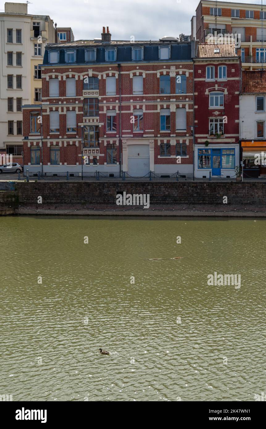 Buildings on the riverside in Lille, northern France Stock Photo - Alamy