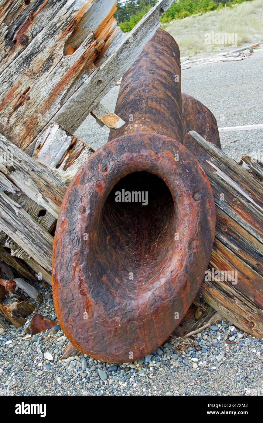 Close-up of an anchor guide on the Pesuta shipwreck lying north of ...