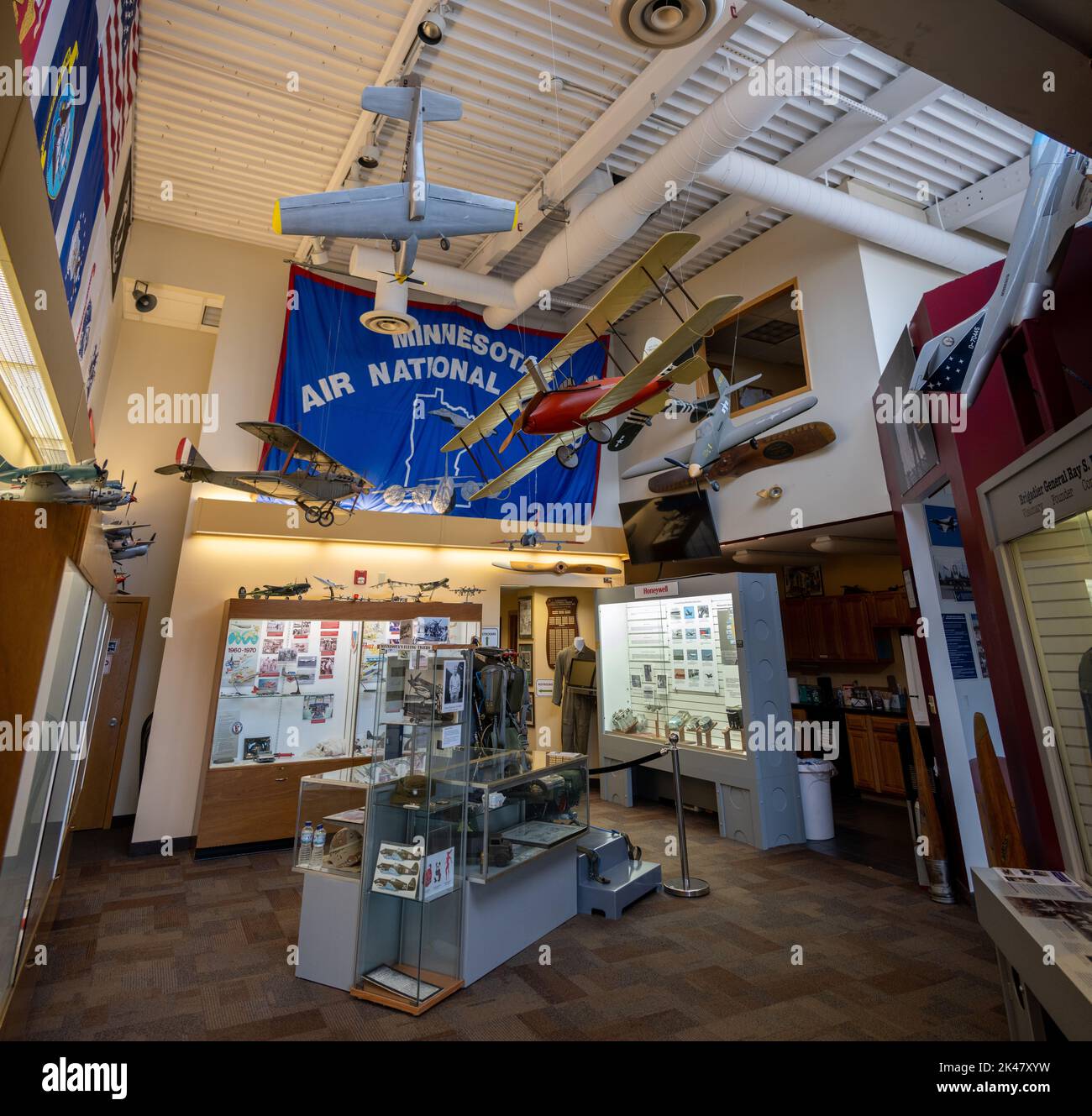 The main room of the Minnesota Air National Guard Museum Stock Photo ...
