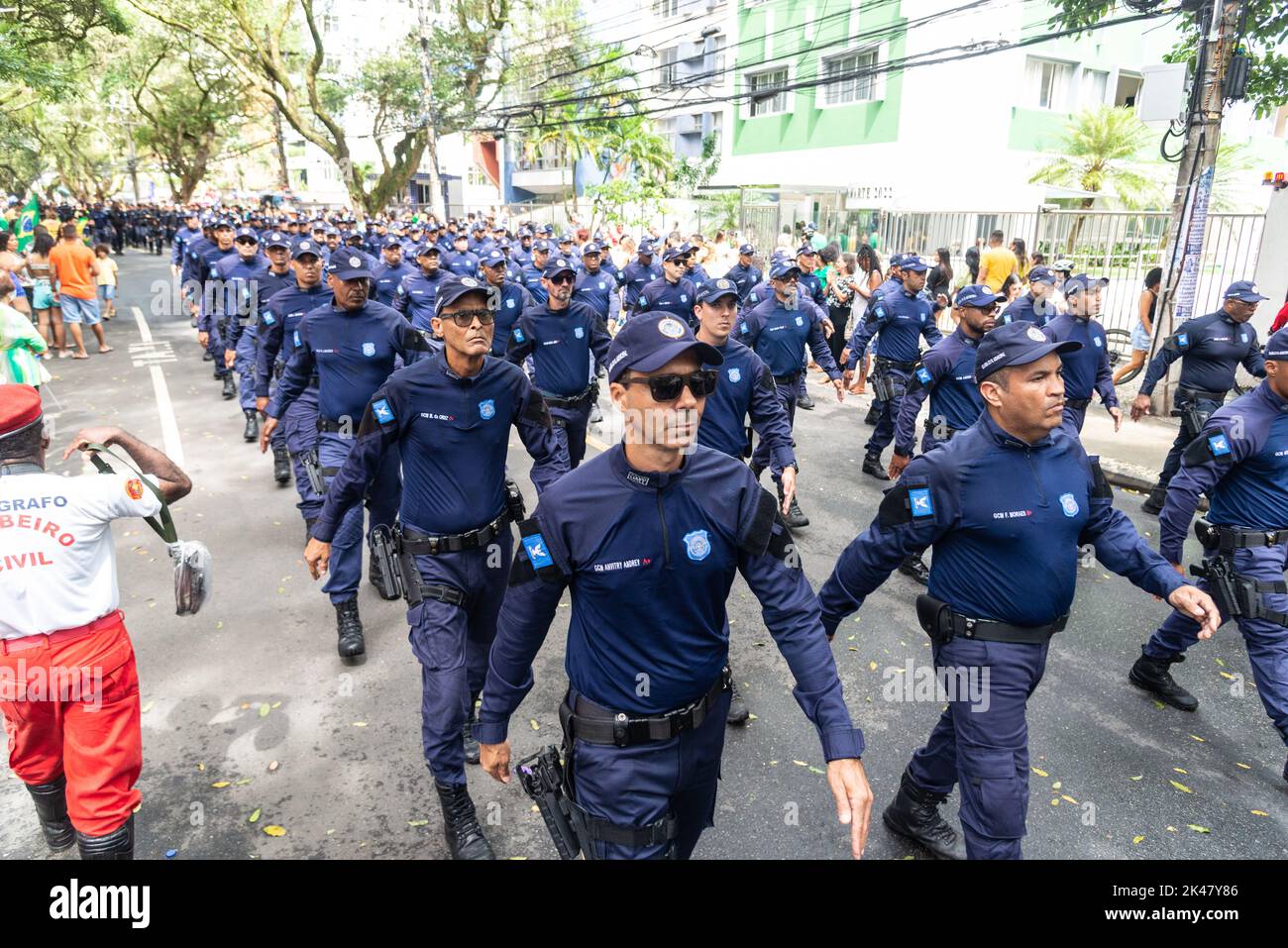 Salvador, Bahia, Brazil - September 07, 2022: Municipal guard ...