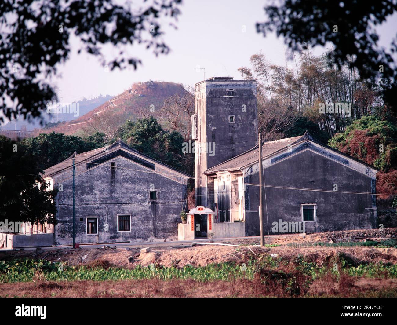 Afternoon view of traditional buildings at Heung Yuen Wai, Ta Kwu Ling ...