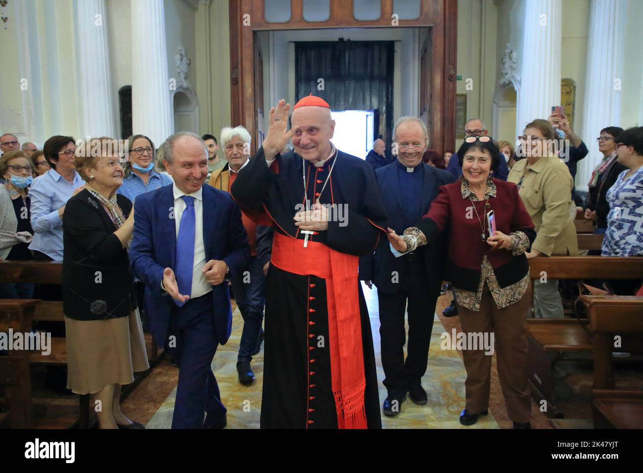 Pagani, Italy. 30th Sep, 2022. Italian Cardinal Angelo Comastri, vicar ...