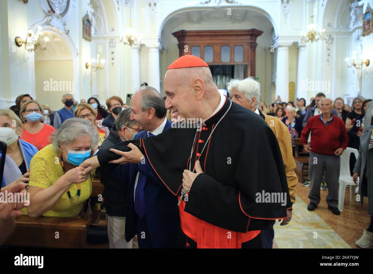Pagani, Italy. 30th Sep, 2022. Italian Cardinal Angelo Comastri, vicar ...