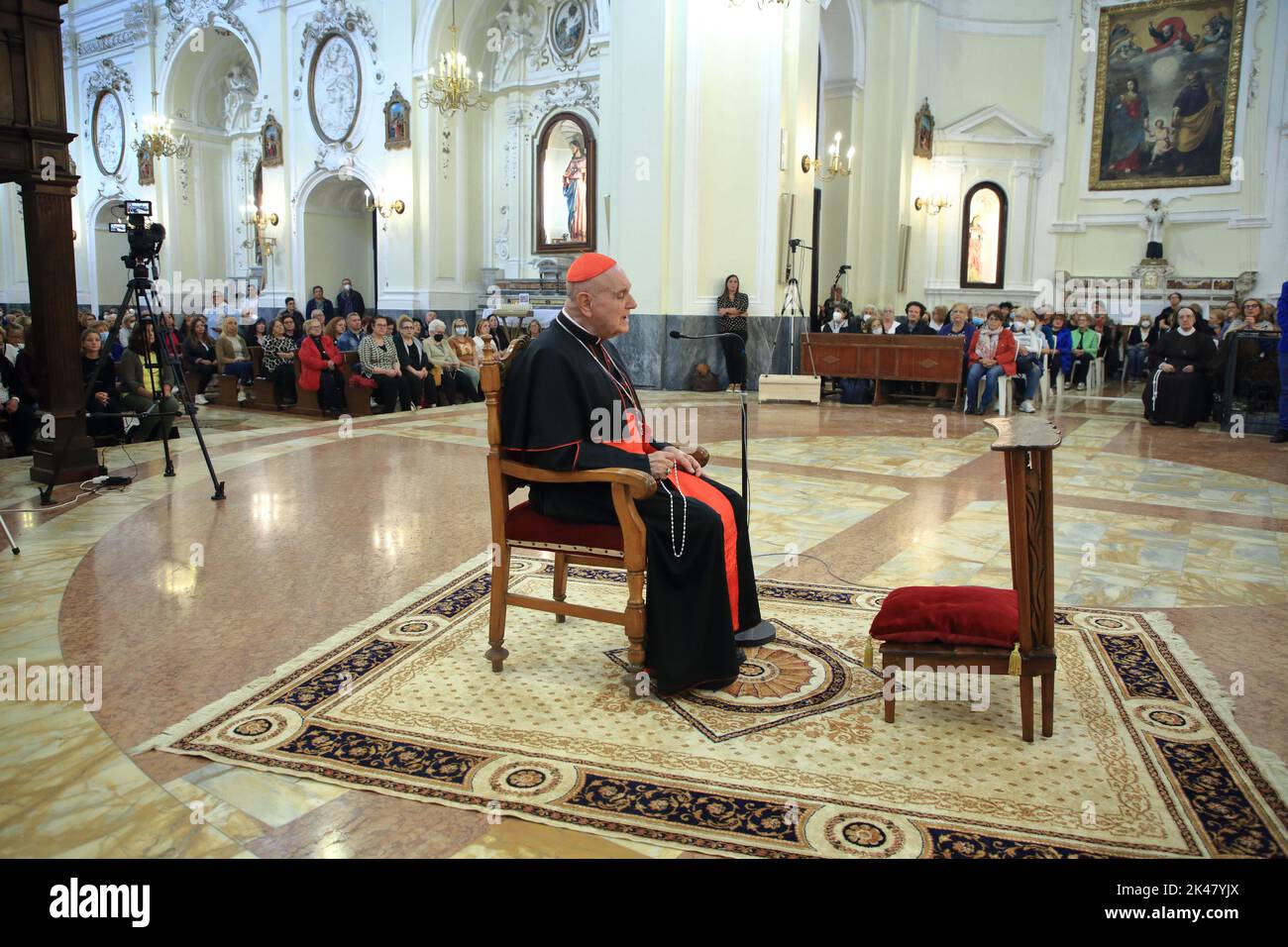 Pagani, Italy. 30th Sep, 2022. Italian Cardinal Angelo Comastri, vicar ...