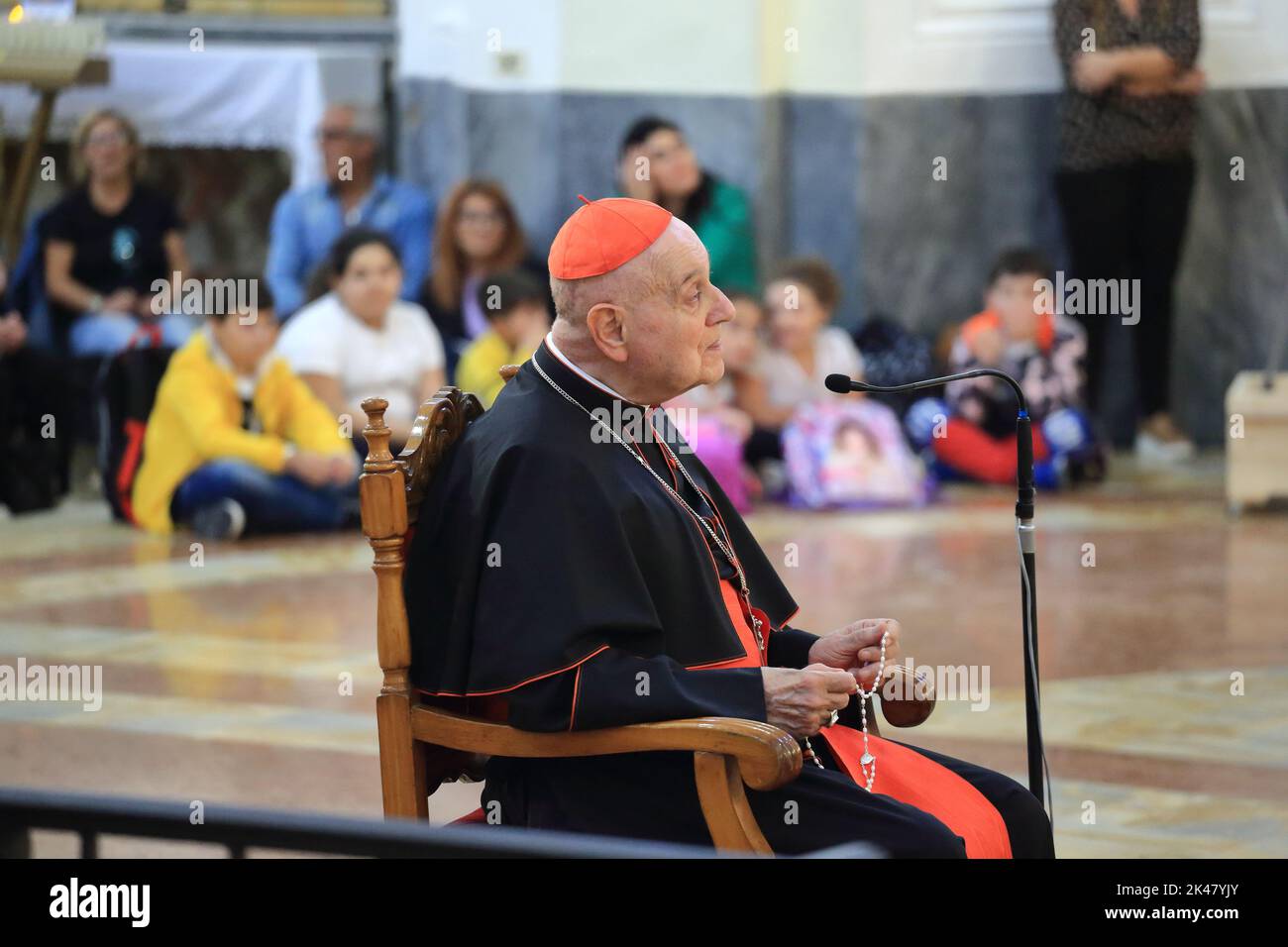 Pagani, Italy. 30th Sep, 2022. Italian Cardinal Angelo Comastri, vicar ...