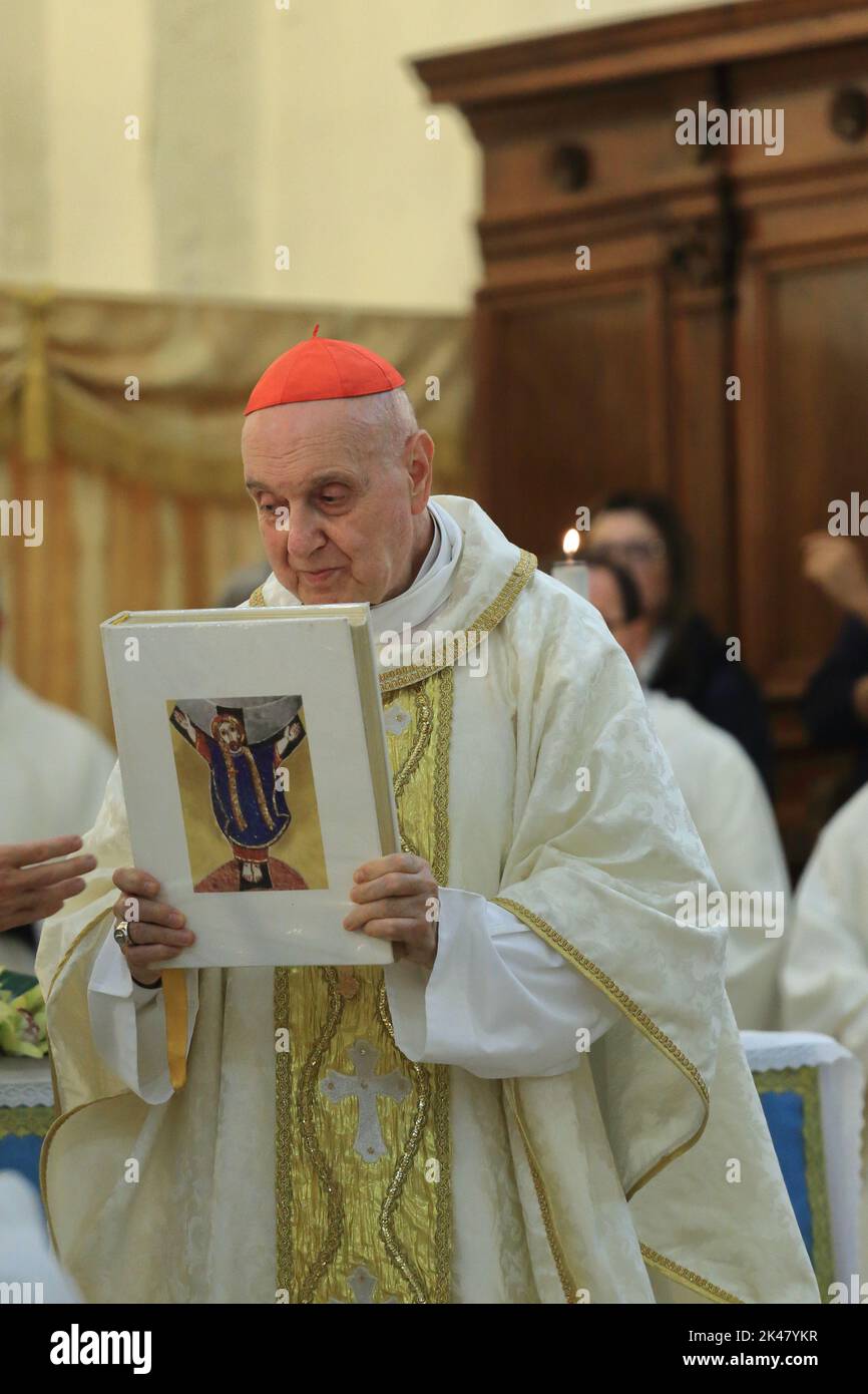Pagani, Italy. 30th Sep, 2022. Italian Cardinal Angelo Comastri, vicar ...
