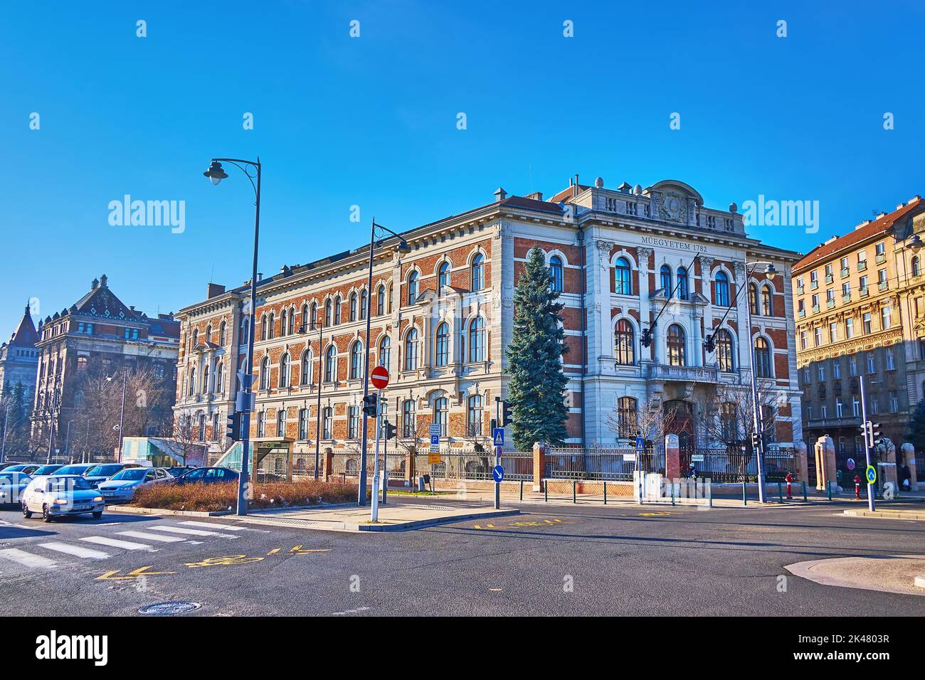 The facade of Ch building of Technology and Economics University ...