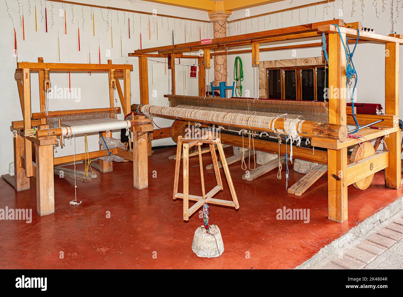 Traditional loom to make textiles from Oaxaca, Mexico Stock Photo - Alamy