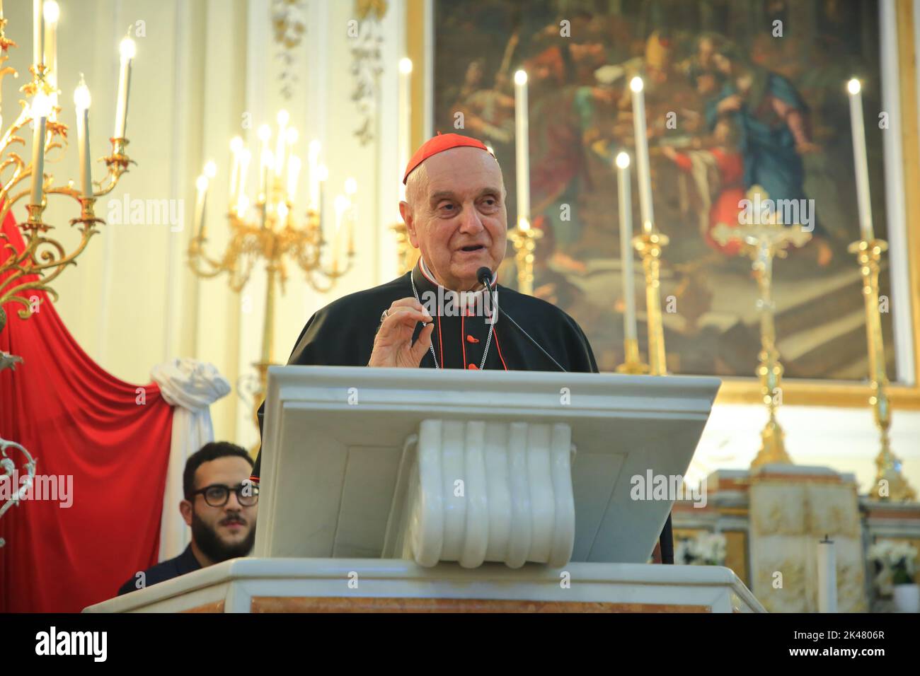Pagani, Salerno, Italy. 30th Sep, 2022. Italian Cardinal Angelo ...