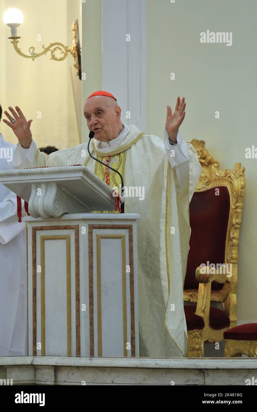 Pagani, Salerno, Italy. 30th Sep, 2022. Italian Cardinal Angelo ...