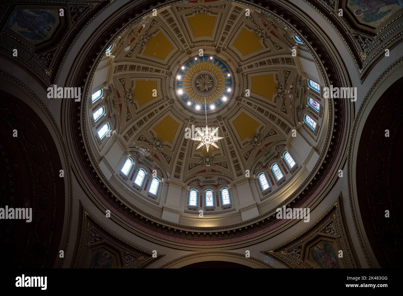 The Cathedral of Saint Paul's dome with a star in the middle Stock ...