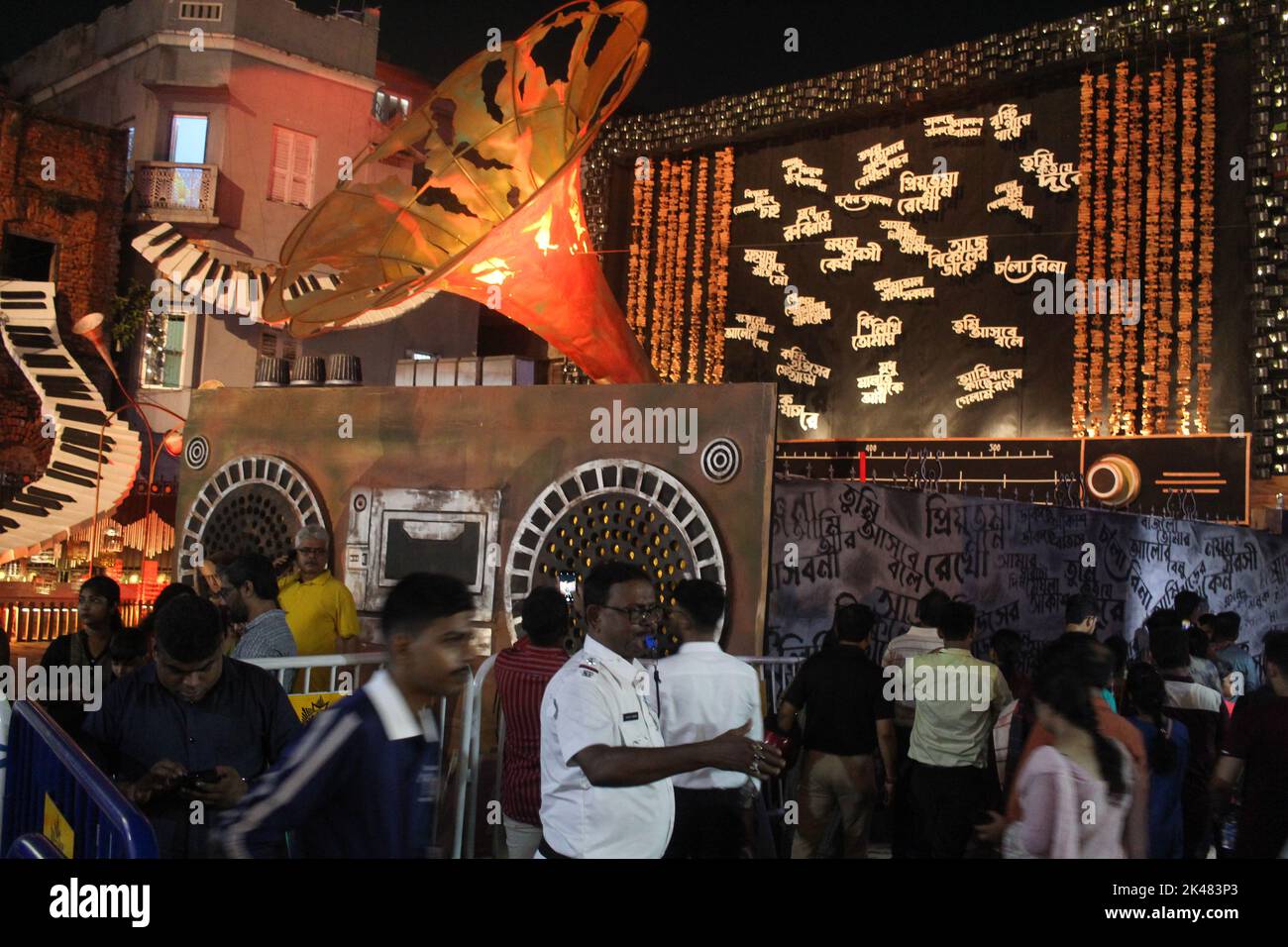 September 30, 2022, Kolkata, West Bengal, India: The theme of Ahiritola ...