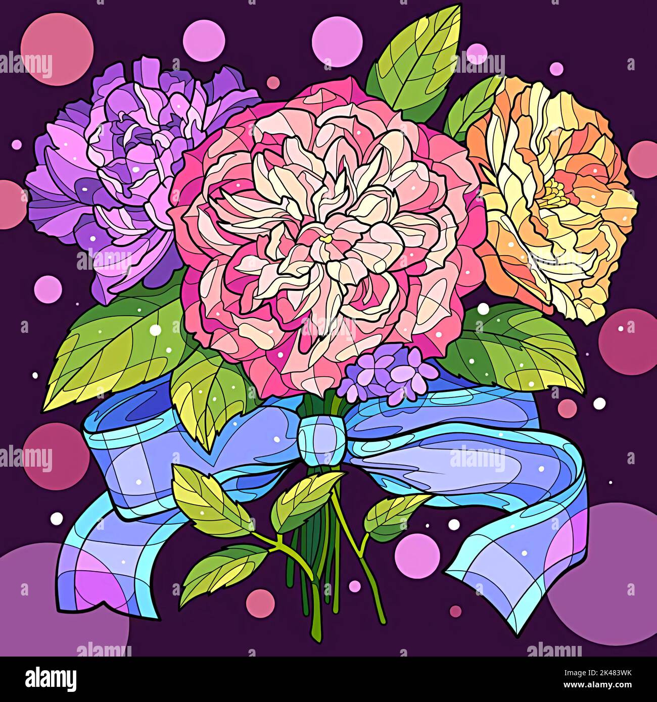 Three colored flowers hi-res stock photography and images - Alamy
