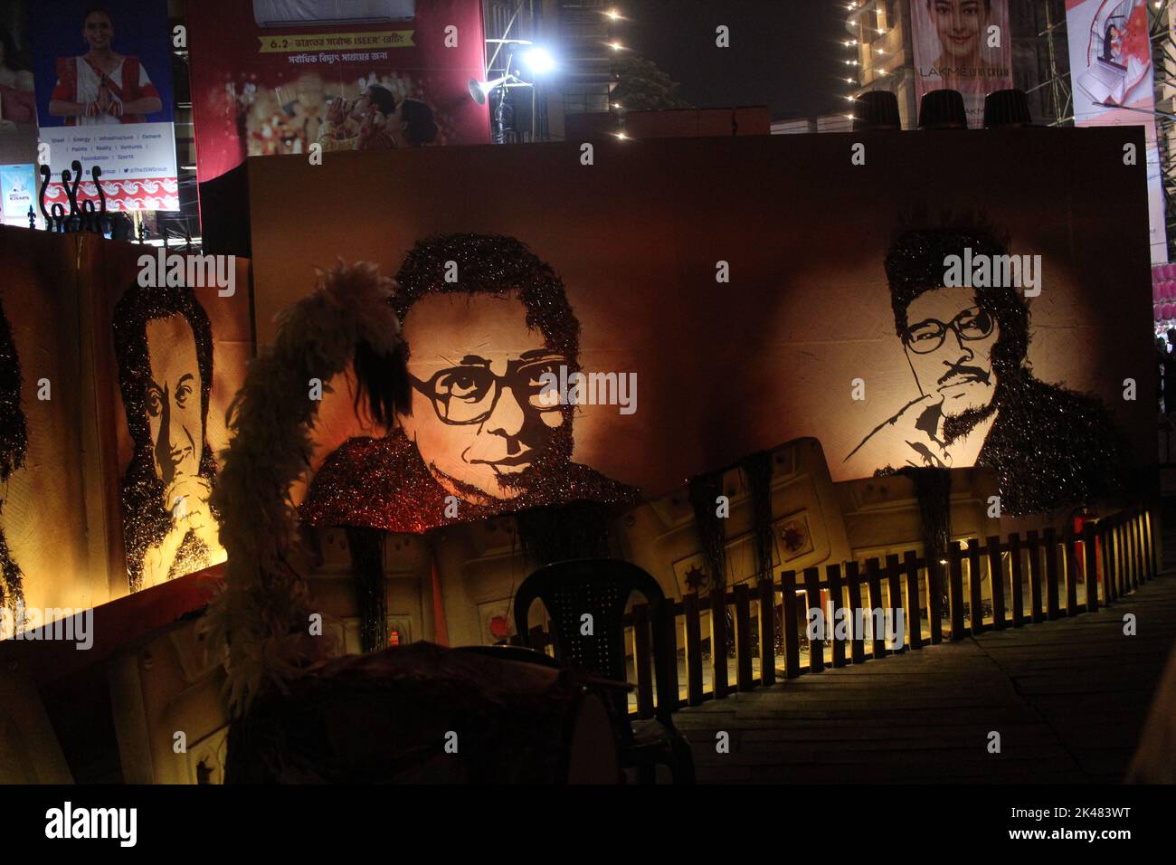 September 30, 2022, Kolkata, West Bengal, India: The theme of Ahiritola ...