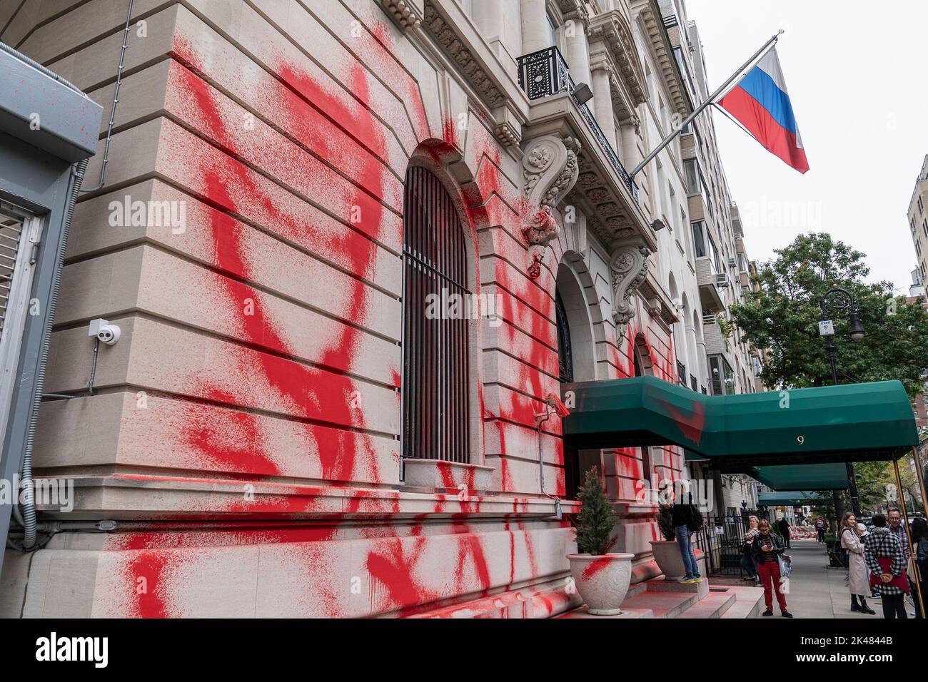 New York, New York, USA. 1st Oct, 2022. View of Russian Consulate in ...