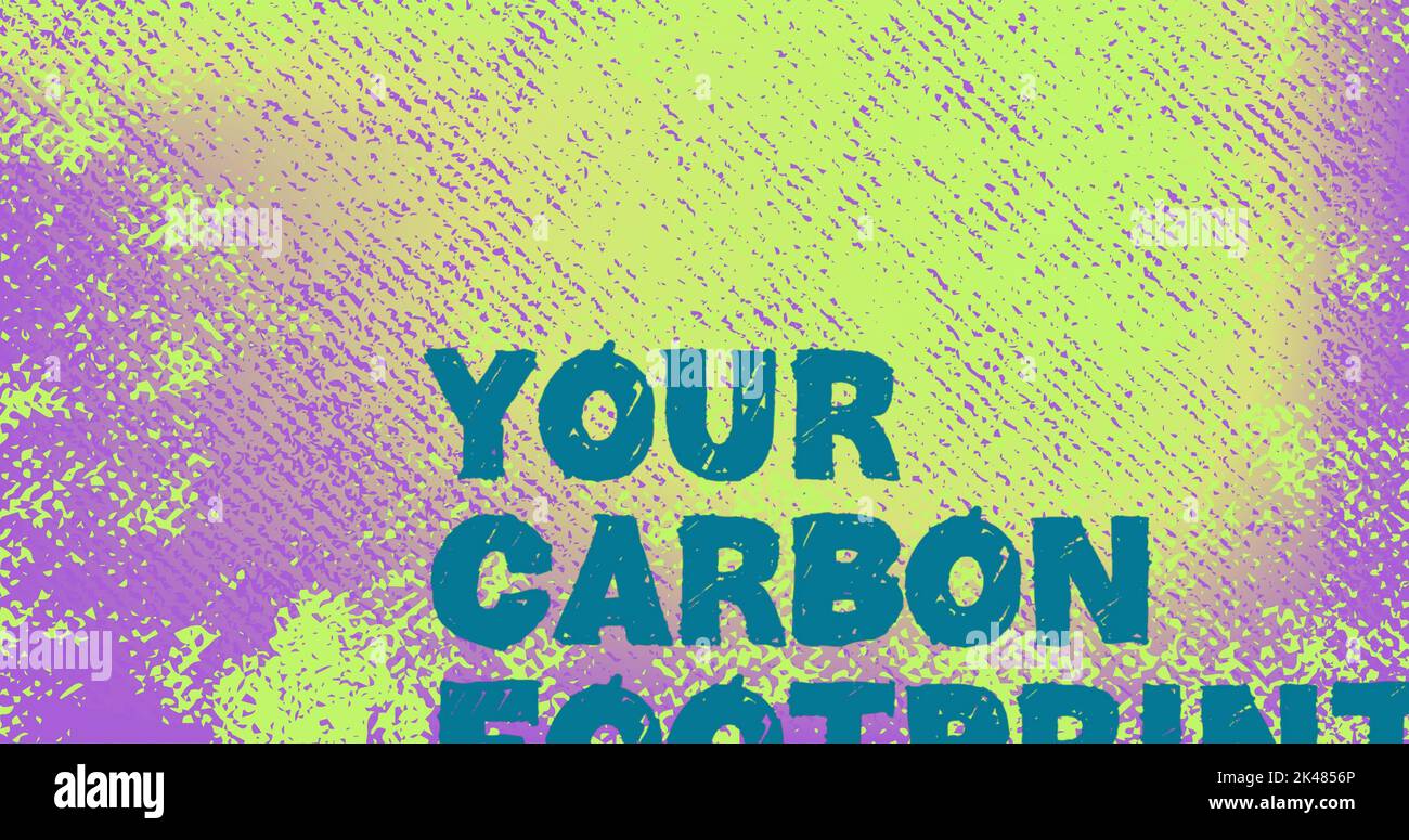 Image of your carbon footprint on colorful background. environment ...
