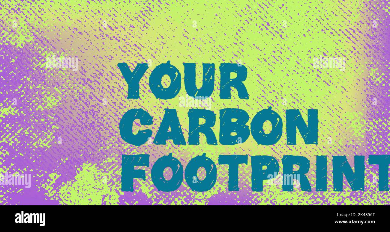 Image of your carbon footprint on colorful background. environment ...