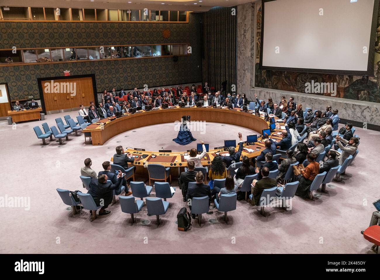 New York, United States. 01st Oct, 2022. Members ofSecurity Council ...