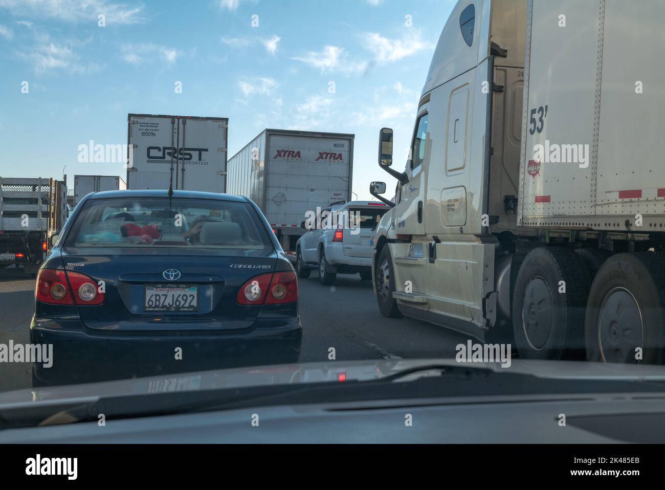 Freeway traffic and congestion in California Stock Photo - Alamy