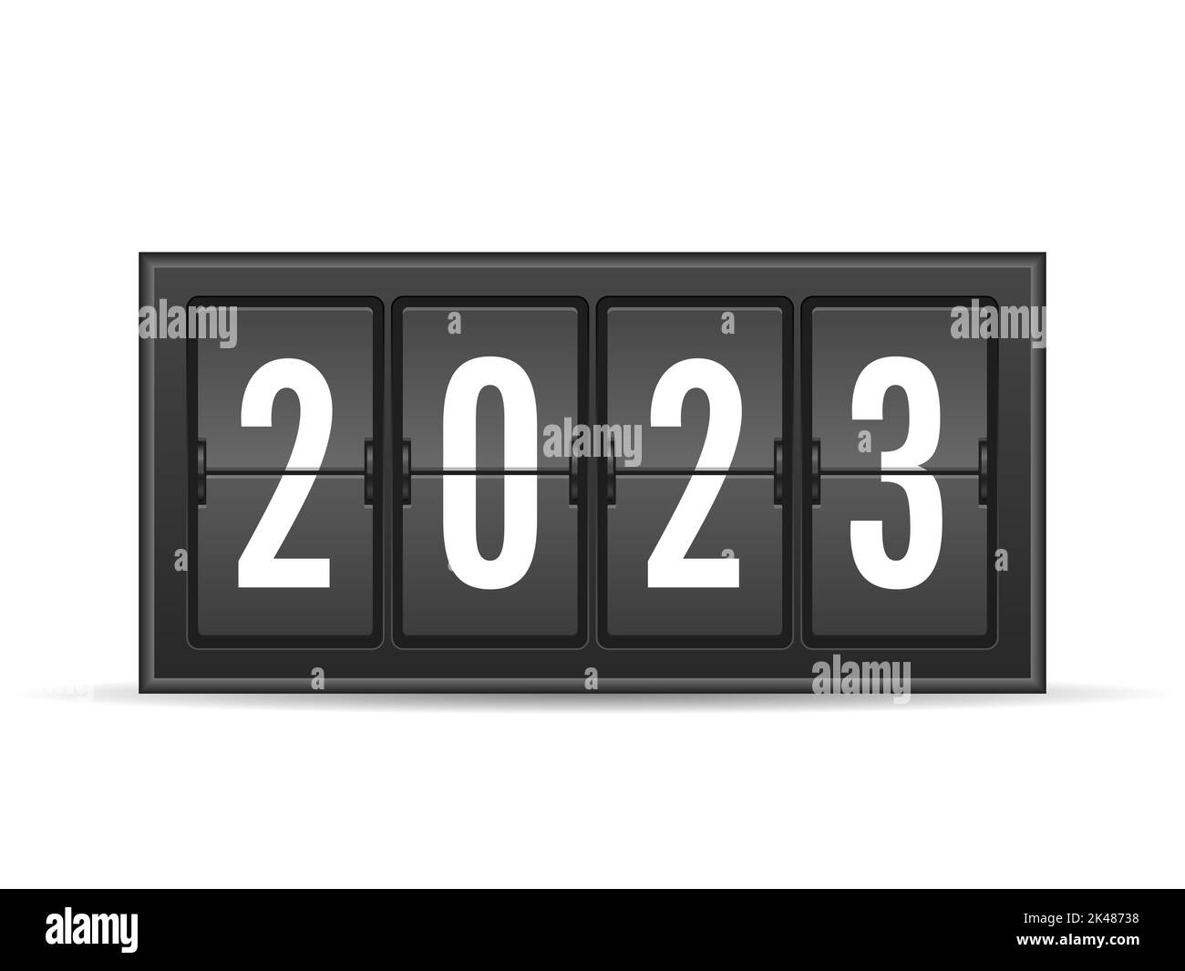 Flip clock new 2023 on a white background. Vector illustration Stock ...