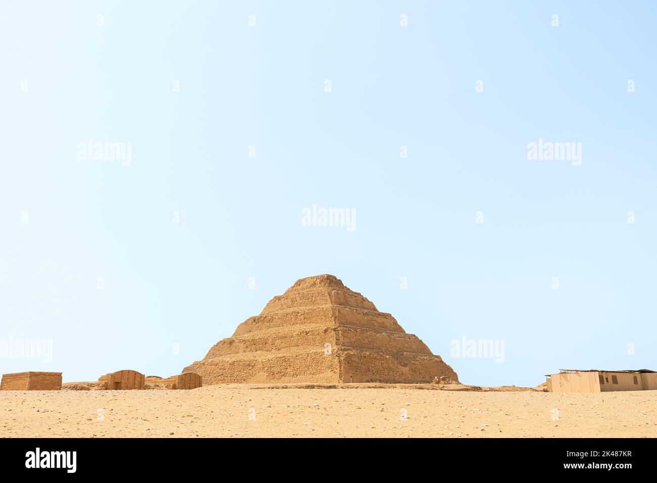 Geometrical step Pyramid in the desert of Egypt Stock Photo - Alamy