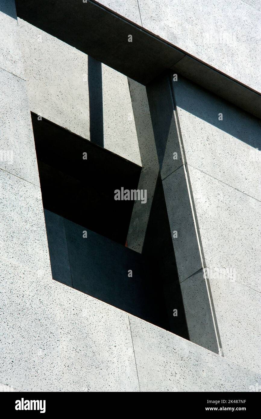 A minimal photo of concrete building with geometric forms. Modern ...