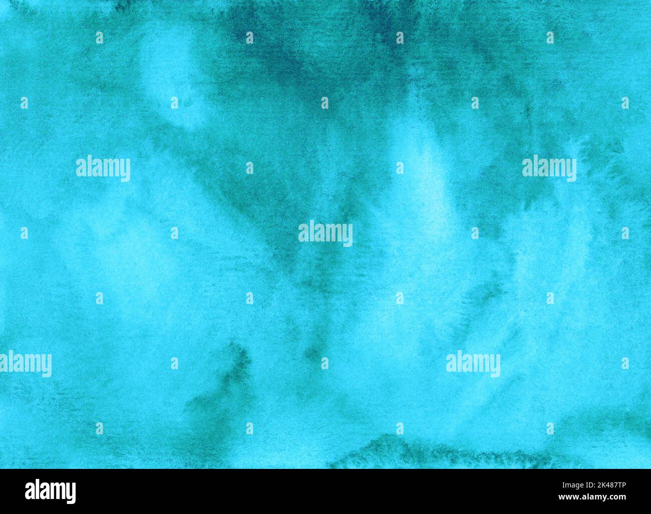 Watercolor turquoise background texture. Aquarelle abstract liquid ...