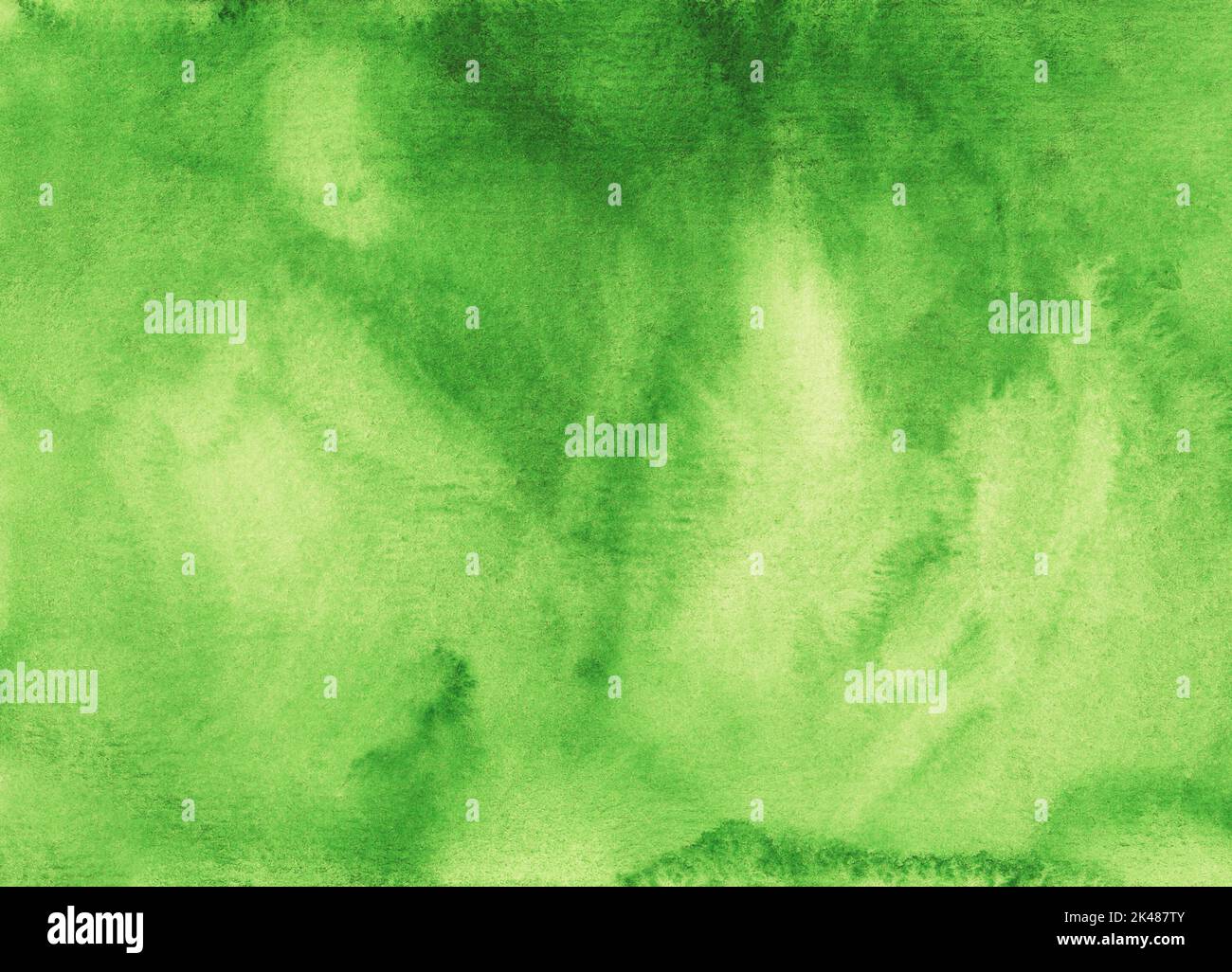 Watercolor green background texture. Aquarelle greenery color backdrop ...